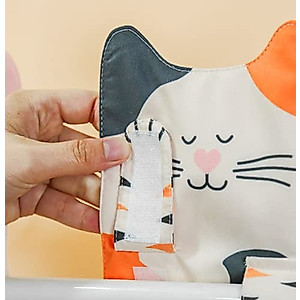 XIYUAN 2Pack 21in Bathroom Kitchen Fun Cat Hand Towel, Cute Cat Decorative Towel, Hanging Face Towel, Super Absorbent and Soft, for Cat Lovers, Home Sweet Home Gift (Pink Black)