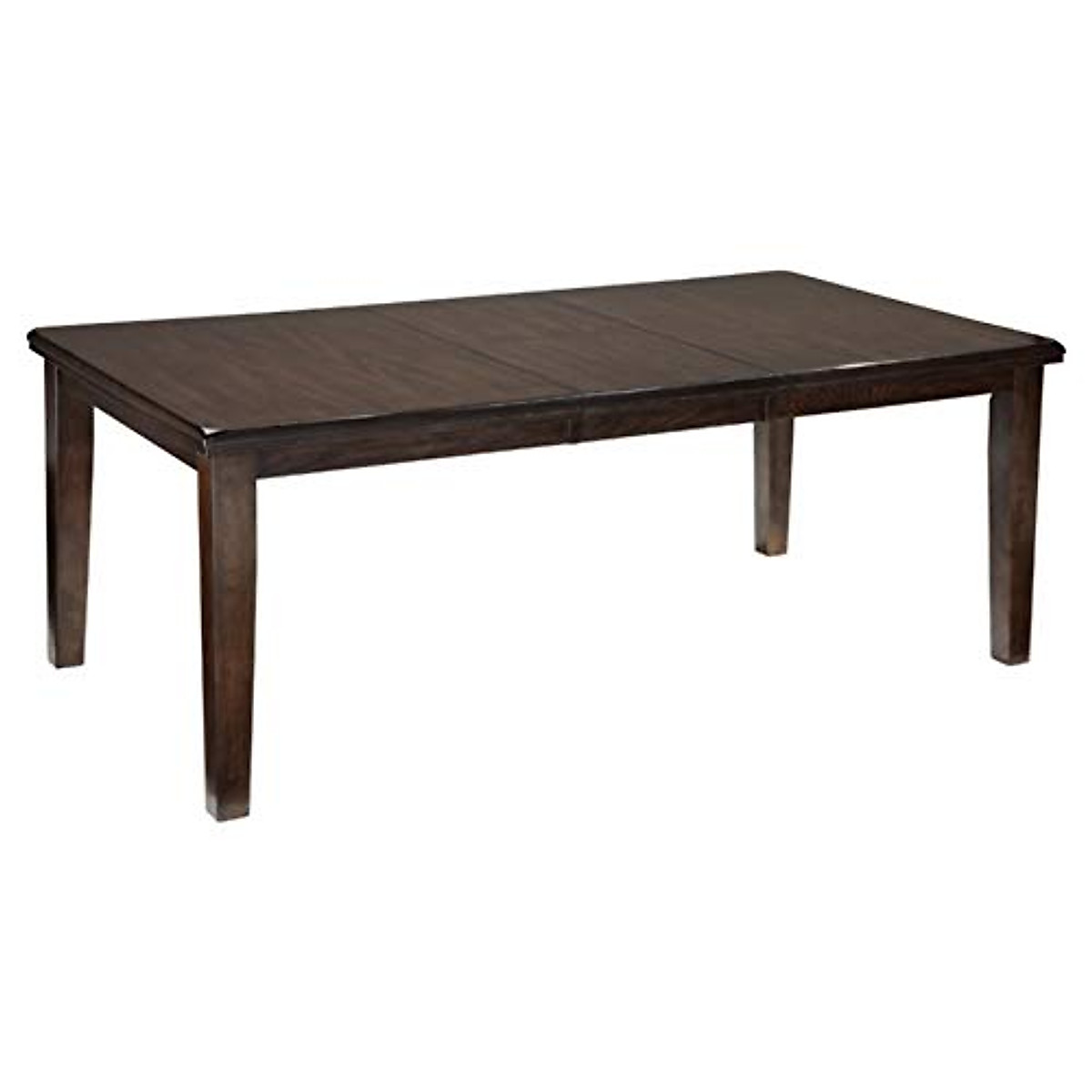 Signature Design by Ashley Haddigan Traditional Rectangular Dining Extension Table, Seats up to 8, Dark Brown