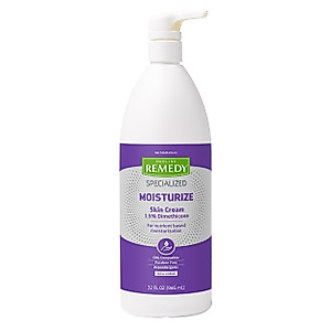 Medline Remedy Specialized Skin Cream (32 oz Bottle), Scented, 1.5% Dimethicone, Nourishing Moisturizer for Dry Skin, Sulfate-Free, Paraben-Free, Hypoallergenic Body Cream, Daily Lotion for Dry Skin