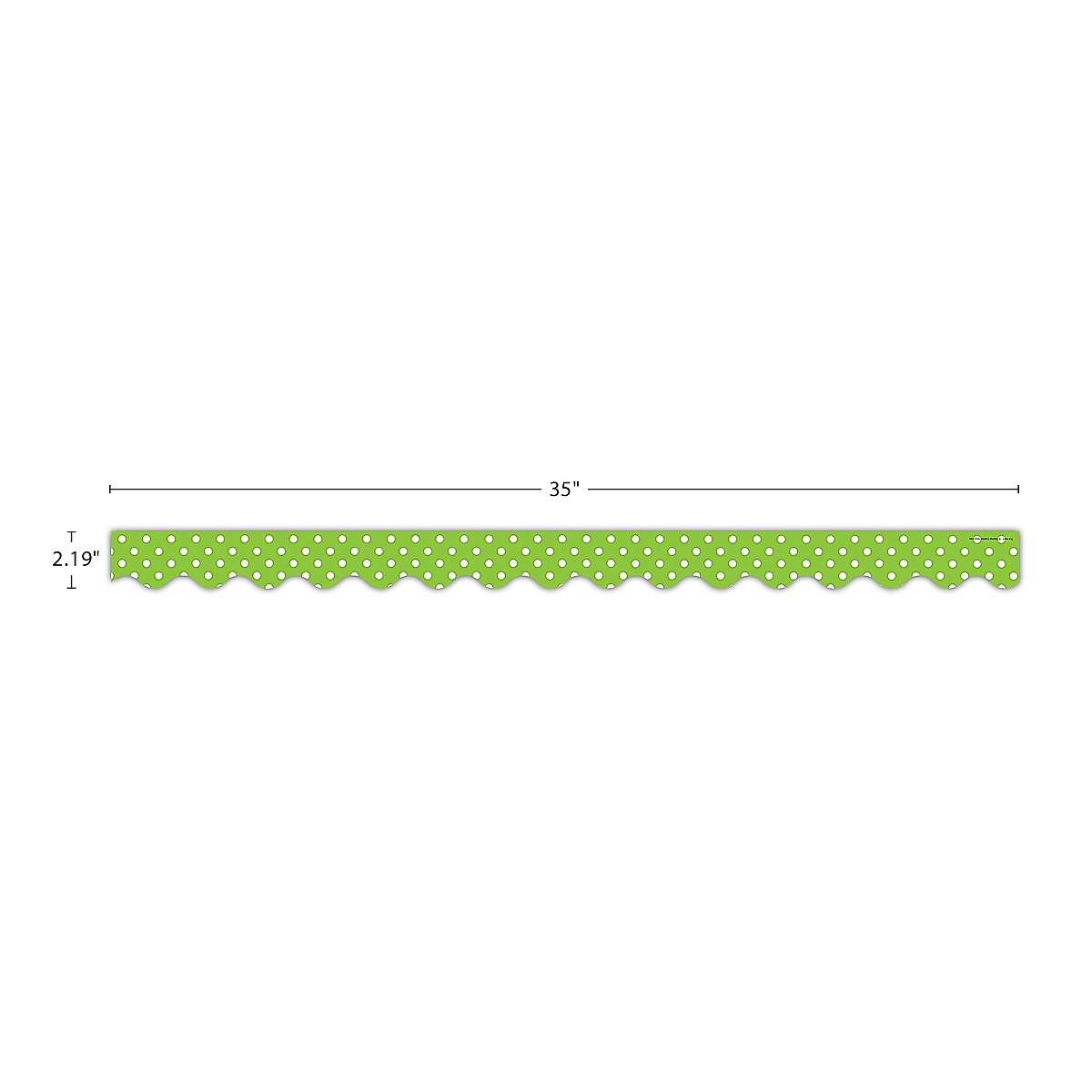 Teacher Created Resources Mini Polka Dots Border Trim, Lime (4669)