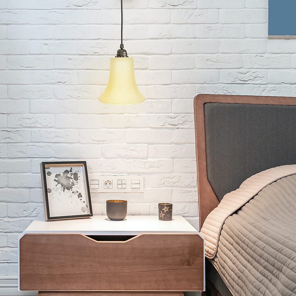 Uonlytech Chic and Stylish Lampshade Frosted Glass Fit for Table Ceiling Floor Lamps