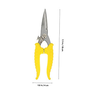 VILLFUL 1pc Pruning Shears Pruners Bonsai Cutters Gardening Trimming Tool Labor Saving Scissor Gardening Tool Yard Pruning Tools Gardening Supplies Jagged Stainless Steel