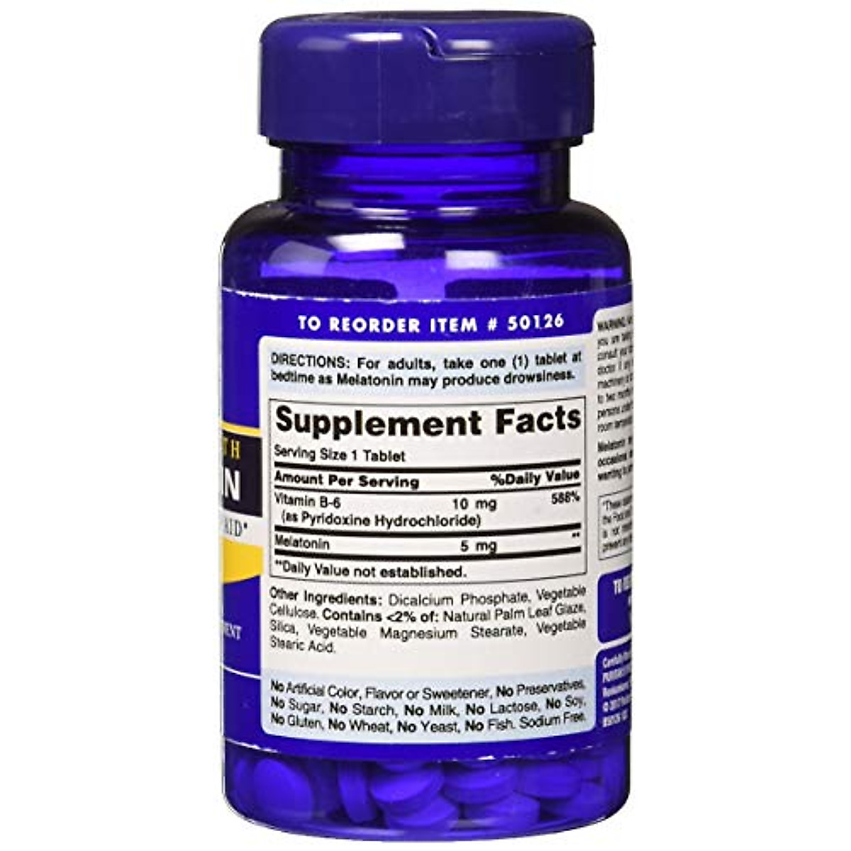 Puritans Pride Melatonin 5 mg Timed Release, 120 Count