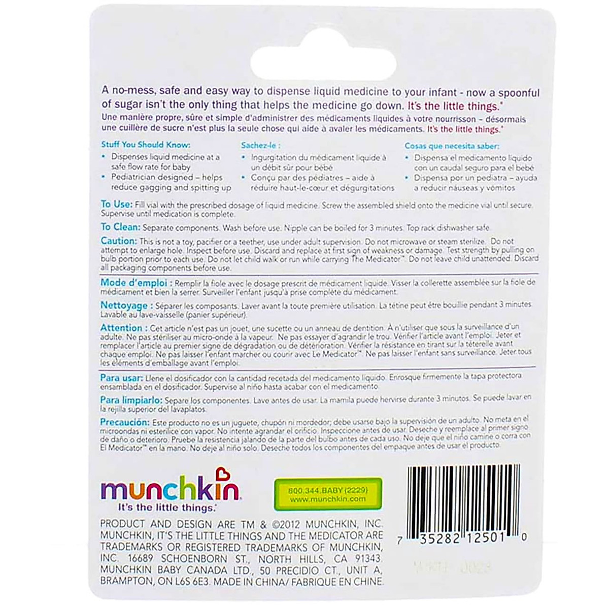 Munchkin The Medicator, 2 Pack - Colors May Vary