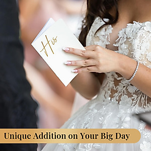 URSUNSHINE Vow Books His and Hers - Wedding Vow Books with Gold Foil Lettering, 5.5" X 4", Plenty Space to Write for Your Vows, Perfect Essentials for Your Wedding Day/Aniversaries - Black & White