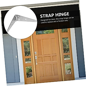 2pcs Door Hinge Wood Fence Hinge Gate Kit Heavy Duty Hinges Gate Hinges for Wooden Fences Heavy Duty Heavy Strap Hinge Gate Kit for Wooden Fence Wood Gate Hinges Strap Gate Hinges