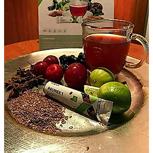 FuXion Prunex 1 Tea Instant Drink Mix - Colon Cleanse Detox for Optimal Intestinal Transit - 1 Pouch of 28 Sticks