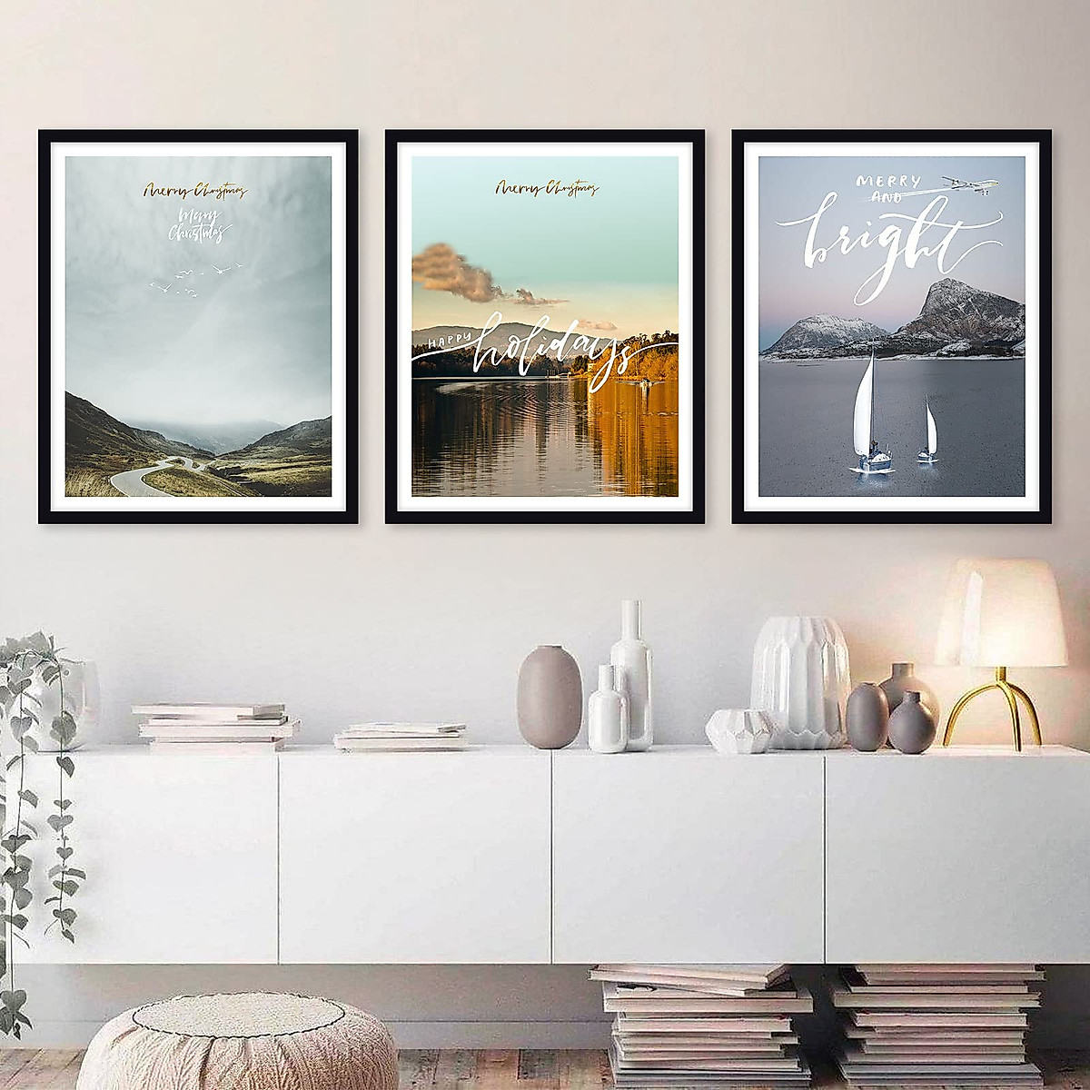 Bemaystar 2 Pack Diamond Art Painting Frames 16x20 - Pictures Frames Display 16x20in/40x50cm Photos without Mat or 14x18inch/35x45cm with Mat, Solid Wood Frame (Black)