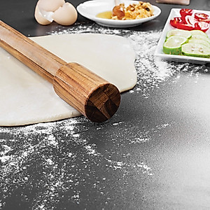 Ironwood Gourmet Acacia Wood Rolling Pins, Set of 2 Long Rolling Pins