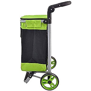 Shopping Trolley on Wheels Multi Function Shopping Cart 2-Wheel Collapsible Foldable Trolley Grocery Cart Shopper Luggage Cart Storage Hand Trucks,#1 ,