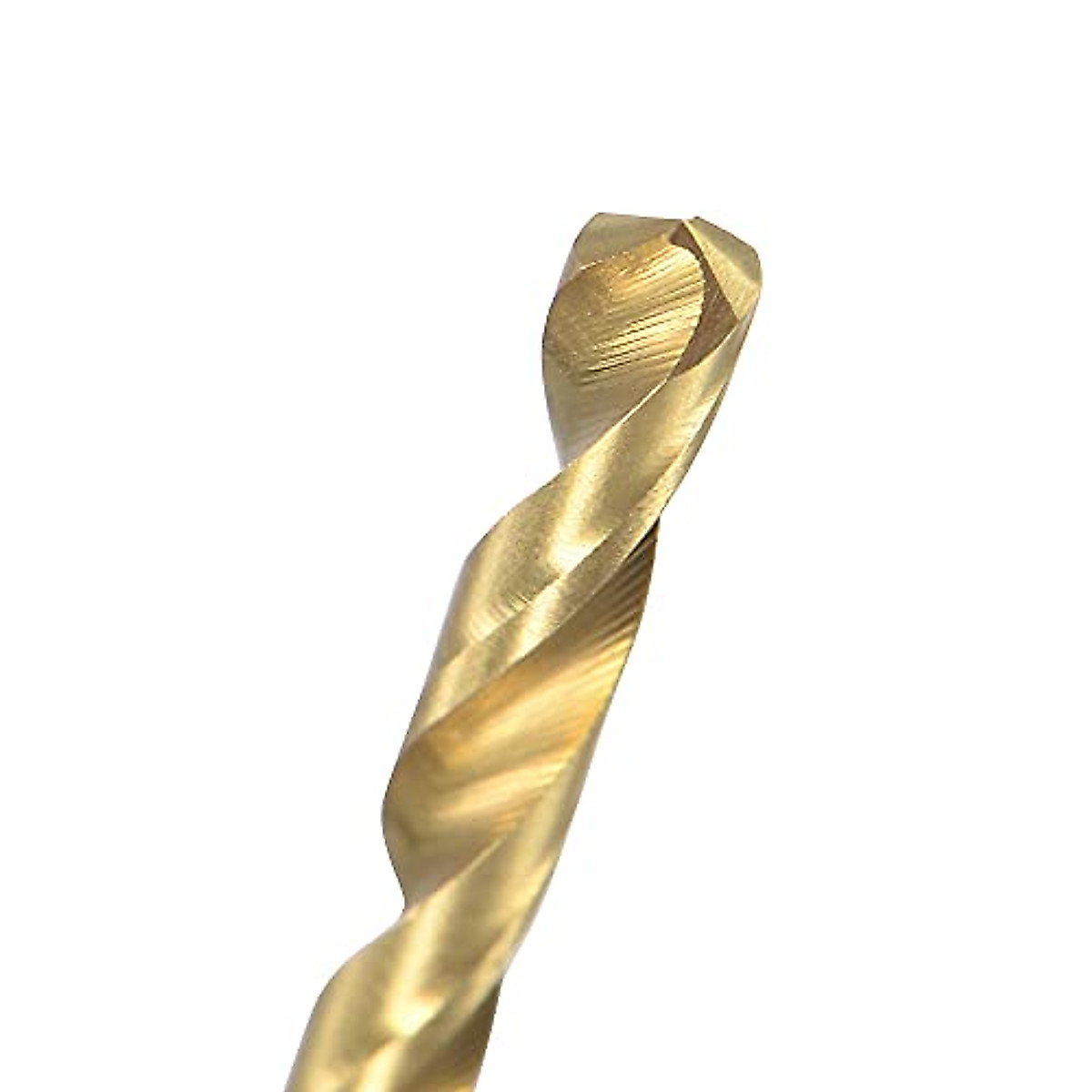 uxcell High Speed Steel Straight Shank Twist Drill Bit Fully Ground Titanium Coated 2.6mm Drill Diameter 57mm Total Length 25mm Drill Bit Length 12 Pcs