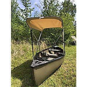 Beige 3' by 6' Canoe/Kayak Sun Shade/Canopy by Cypress Rowe Outfitters