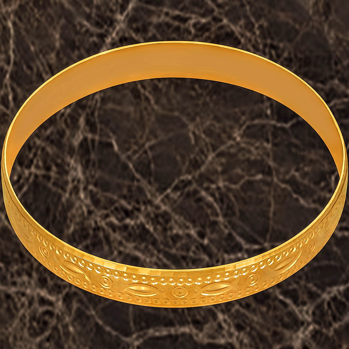 LIFETIME JEWELRY 10mm Bangle Bracelet 24k Real Gold Plated for Women and Teen Girls (3)