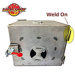LavaLock 4" BBQ Smoker Bullet 4 in. Hinge 4 inch Hinges Stove Weld-On Pit , Tailgate, Heavy Duty Weld on Hinge. 4" Wide with Zerk Fitting (Grease Fitting)