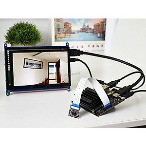 Jetson Nano 2GB Developer Accessories Kit for Small Powerful Computer AI Development Board with 7 inch IPS Touch HDMI Screen LCD Display Micro Card 64GB USB WiFi 8MP Camera Module @XYGStudy (AcceC)