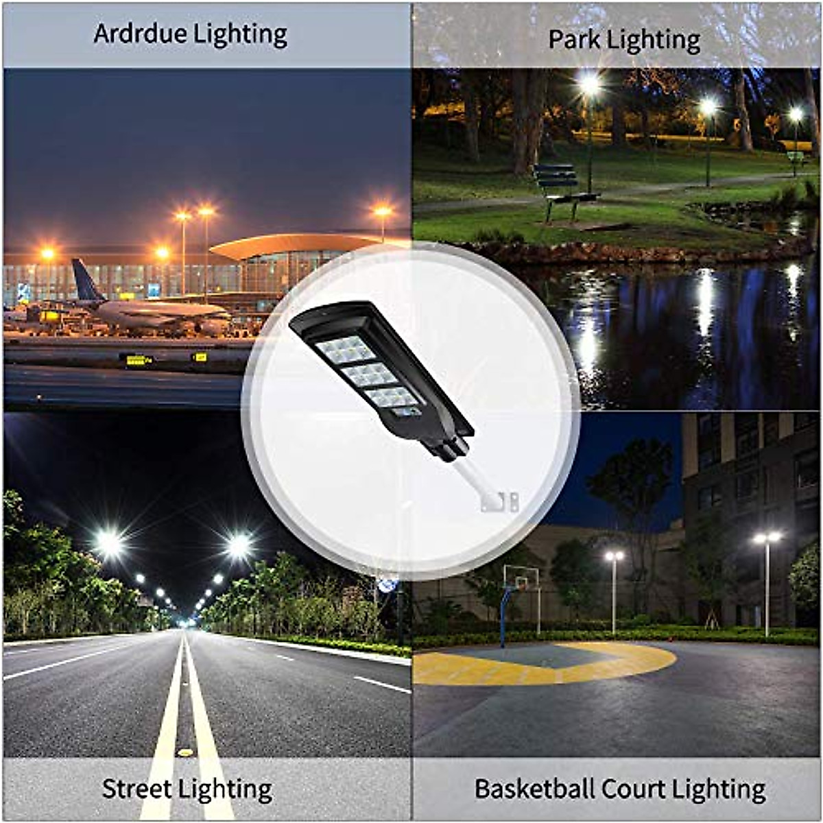 Saanpaan Solar Street Lights Outdoor, Solar Powered Street Lamp Dusk to Dawn with Motion Sensor, Solar Flood Light for Parking Lot,Garden,Street,Front Door