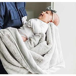 Saranoni Receiving Blankets for Babies Super Soft Boutique Quality Lush Luxury Baby Blanket (Feather, Receiving Blanket 40" x 30")