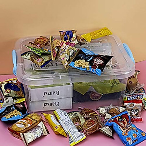 Ponpong 8 Quart Plastic Storage Container with Lid and Handles, 2 Packs