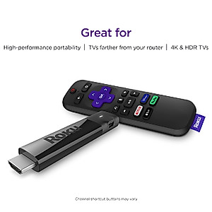 Roku Streaming Stick+ | HD/4K/HDR Streaming Device with Long-range Wireless and Roku Voice Remote with TV Controls