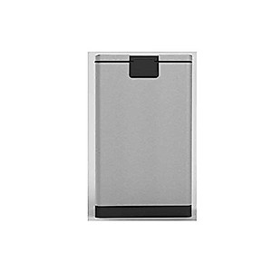Unknown1 Fingerprint Free Brushed Stainless Steel Rectangular Step-on Trash Can Silver Rectangle Stainless Steel Fingerprint Proof