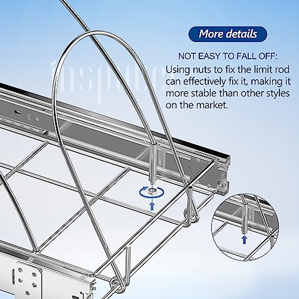 Insputer Pull Out Trash Can Under Cabinet, Under Sink Trash Can Pull Out with Silicone Handle, 35qt Under Cabinet Trash Can Pull Out Kit for Kitchen Sink, Pantry, Garbage Can Not Included