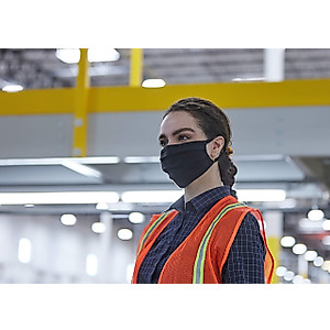 Amazon Essentials Reusable Face Cover, Black (Pack of 3)