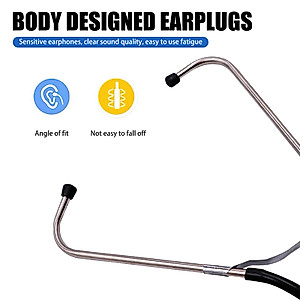 jokormo 1 PC Car Engine Stethoscope Tool, Vehicle Noise Diagnostic Device, Universal Waterproof Durable Metal Automotive Mechanics Cylinder Stethoscope Replacement for Truck SUV Car (Black & Silver)