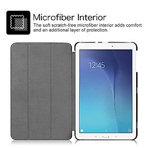 Fintie Slim Case for Samsung Galaxy Tab E 9.6 2015 (Model SM-T560/T561/T565/T567), Ultra Lightweight Protective Stand Cover, Black