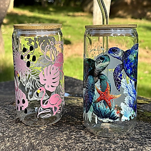 Uv Dtf Cup Wrap Transfer for Glass Cups, 10 Sheets Uvdtf Rub on Transfers for Mugs, Ice Coffee Cups, Water Bottles, Furniture, Refrigerator, Laptops, Waterproof Decals Aesthetics Stickers Pack Gifts