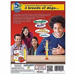 5 Second Rule Game - Simple Questions Card Game for Family Fun, Party, Kids, Travel, Game Night & Sleepovers - Think Fast and Shout Out Answers - For Ages 10+