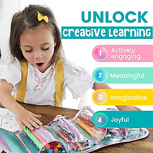 Amitié Lane Unicorn Scented Markers Set, 80 PCS - Birthday Gift for 5, 6, 7, 8 and 9 Year Old Girls! Includes Art Kit Supplies for Kids Ages 4-12, Perfect for Creative Fun Ideas