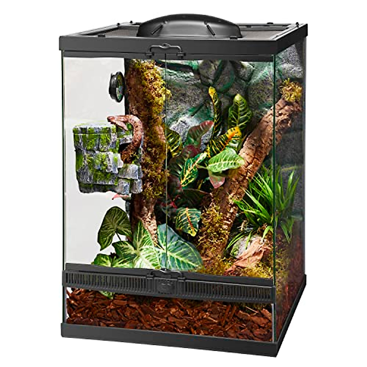 Zilla Vertical Décor Rock Cave 8.75 x 5.875 x 7.25",Grey