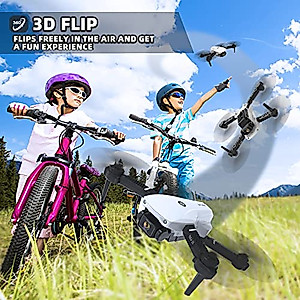 Mini Drones with 2 Cameras HD 720P WIFI FPV idea10 Drone for Beginner Adults RC Quadcopter with Optical Flow Positioning Altitude Hold 360° Flip 2 Batteries