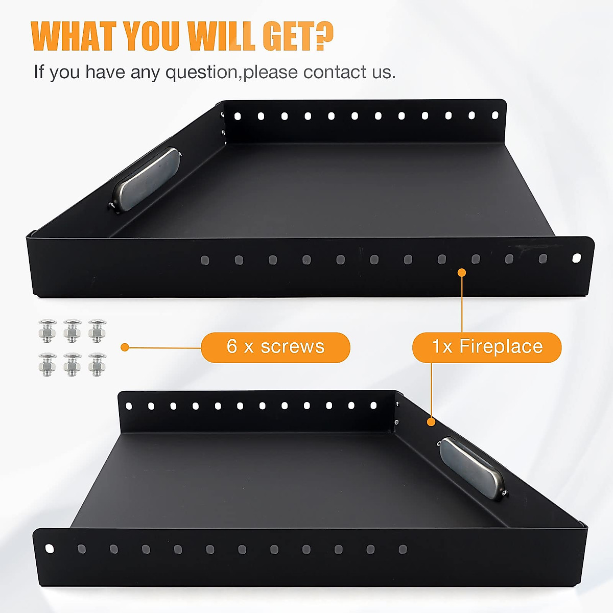 Adjustable Fireplace Tray for Ash Collection, Expandable Ash Pan for Up to 31" Fireplace Grates, Galvanized Steel Ash and Ember Holder Pan, Fireplace Pan Included Nuts and Bolts