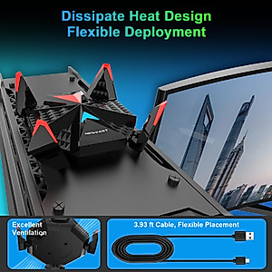 NEWFAST AX5400 WiFi 6 Adapter, USB 3.0 WiFi 6E Adapter for Gaming PC, 5400Mbps Tri-Band E-Sports Wireless Adapter for Desktop PC Laptop, Wireless Network Adapter WiFi Dongle Supports Windows 11/10