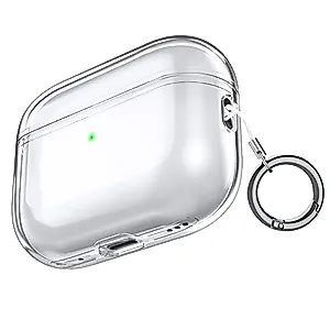 Case Compatible for Airpods Pro 2nd Generation, New Soft TPU Shell Cover Shock Resistant Rugged Shell Protective Case with Keychain Suitable for AirPods Pro 2 (Clear A)