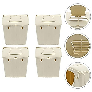 Ipetboom 4Pcs Bird Nest Breeding Box, Nesting Boxes Bird Box Parakeet Nest Parrot Bird Finch Nest Breeding Box Parakeet Nesting Box Bird Nest House for Bird Supplies, 5.11x3.93inches