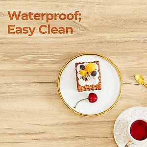 GreenForest Coffee Table with Round Corner, Farmhouse Center Table with 2-Tier Storage Shelf X-Frame Design for Living Room, 39 inch Oak