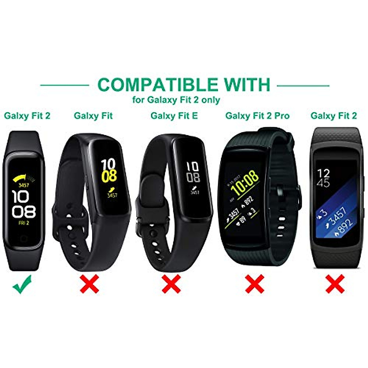 Kissmart Charger for Galaxy Fit 2, Replacement Charging Cable Dock Cradle for Samsung Galaxy Fit 2 SM-R220 Fitness Smart Band