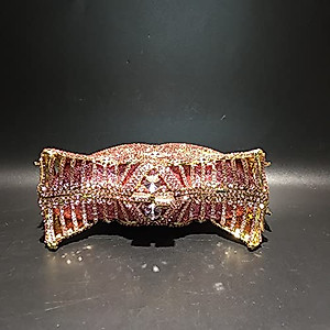 ZLXDP Swan Shape Clutch Bag Evening Bag Crystal Clutch Hand Bags Purse Wallet Wedding Package (Color : D, Size : 1)