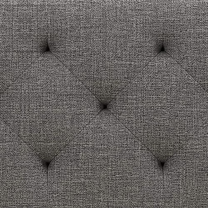 Novogratz Her Majesty Upholstered Daybed and Trundle, Twin Over Twin, Grey Linen