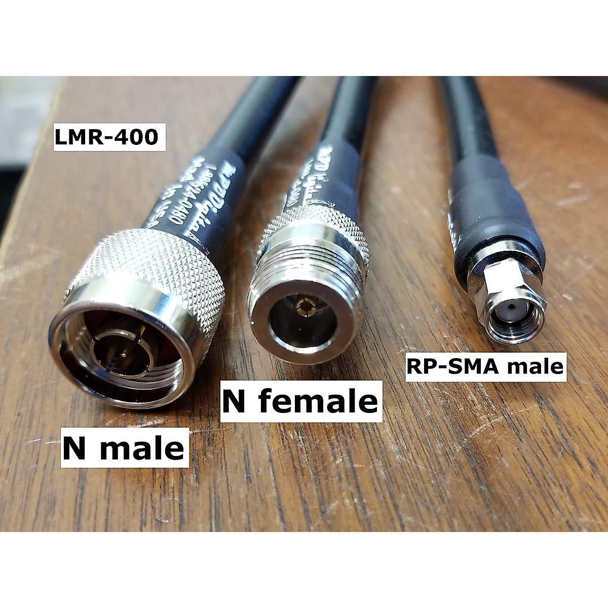 MPD Digital I LMR400 Times Microwave Coaxial Cable I N Female - RPSMA Male Connectors I Low Loss RF Coaxial Cable I CB, Ham Radio, Transmitters, Antenna I 3 FT