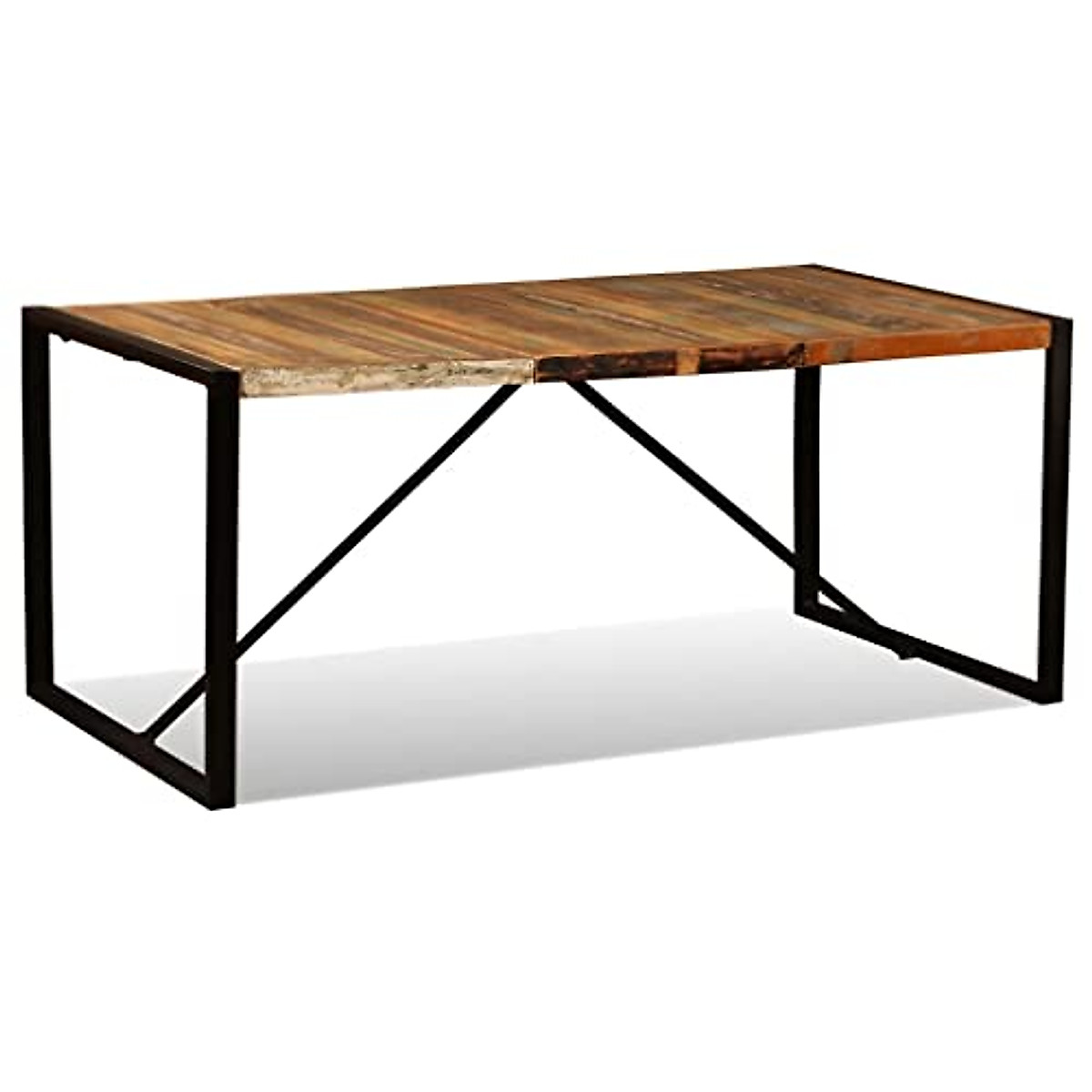 WHOPBXGAD Dining Table,Wooden bar Table, Industrial Restaurant bar Table Suitable for Living Room, Dining Room, Bistro Table,Solid Reclaimed Wood 70.9"