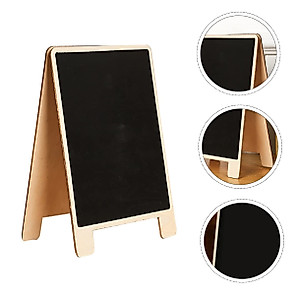 STOBOK 2pcs Painting Small Blackboard Mini Blackboard Signs Mini Chalkboard Signs for Food Small Chalkboard Labels Wedding Chalk Signs Wedding Sign Office Cypress Note Board Dual Purpose