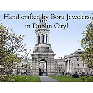 Biddy Murphy Celtic Warrior Shield Necklace 925 Sterling Silver and 18K Gold Plated Bead, Fine Irish Imported Jewelry