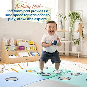 ECR4Kids SoftZone 123 Look at Me Activity Mat, Folding Playmat, Contemporary