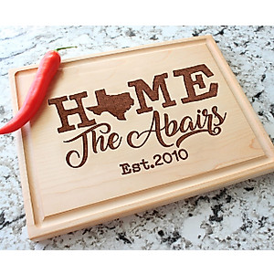Personalized Cutting Board Housewarming Gift Mr and Mrs Custom Cutting Board Wood Engraved