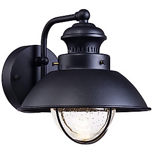 John Timberland Fordham Rustic Industrial Farmhouse Outdoor Barn Light Fixture White LED 8 1/4" Seedy Glass Dome Shade for Exterior Barn Deck House Porch Patio Outside Garage Front Door Garden