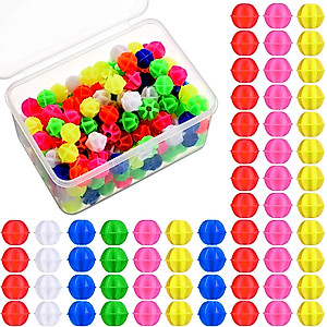 Gejoy 216 Pieces Bicycle Spoke Beads Bicycle Wheel Spokes Beads Assorted Color Plastic Clip Beads Spoke Decoration with Plastic Storage Box