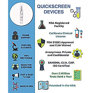 QuickScreen Single Panel Amphetamine Drug Test, 25